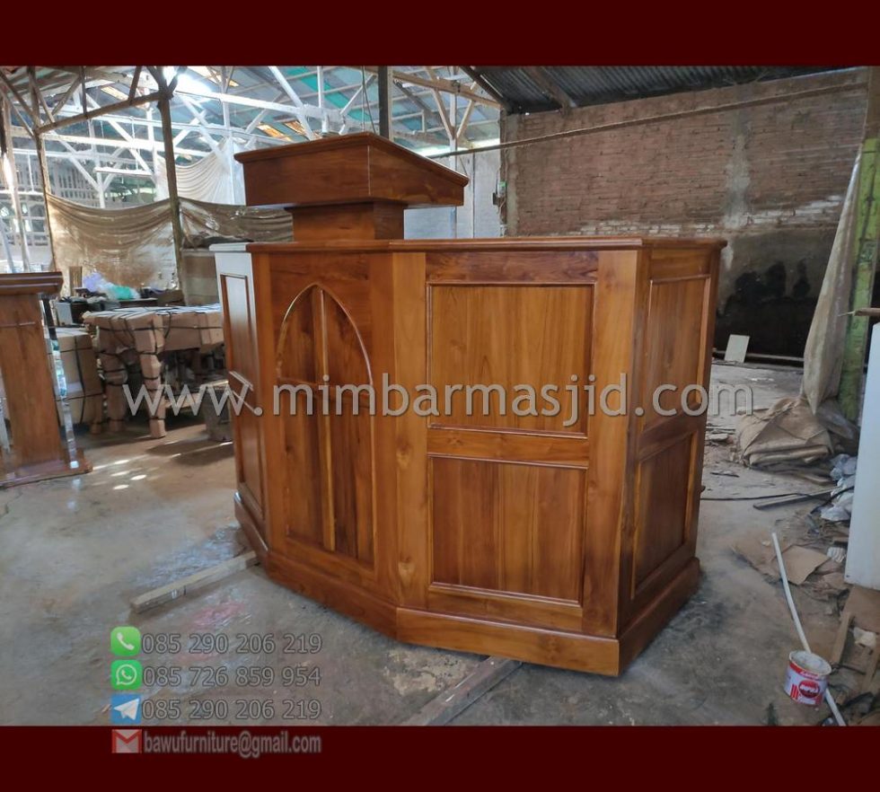 Jual Mimbar Gereja Jati Minimalis Model Terbaru Jepara | Mimbar Masjid ...