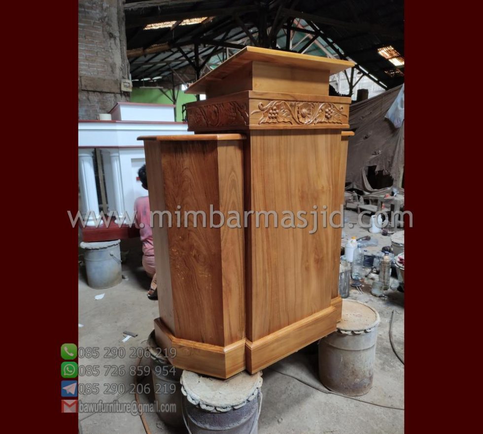 Mimbar Gereja Minimalis Jati Model Terbaru Jepara Murah | Mimbar Masjid ...