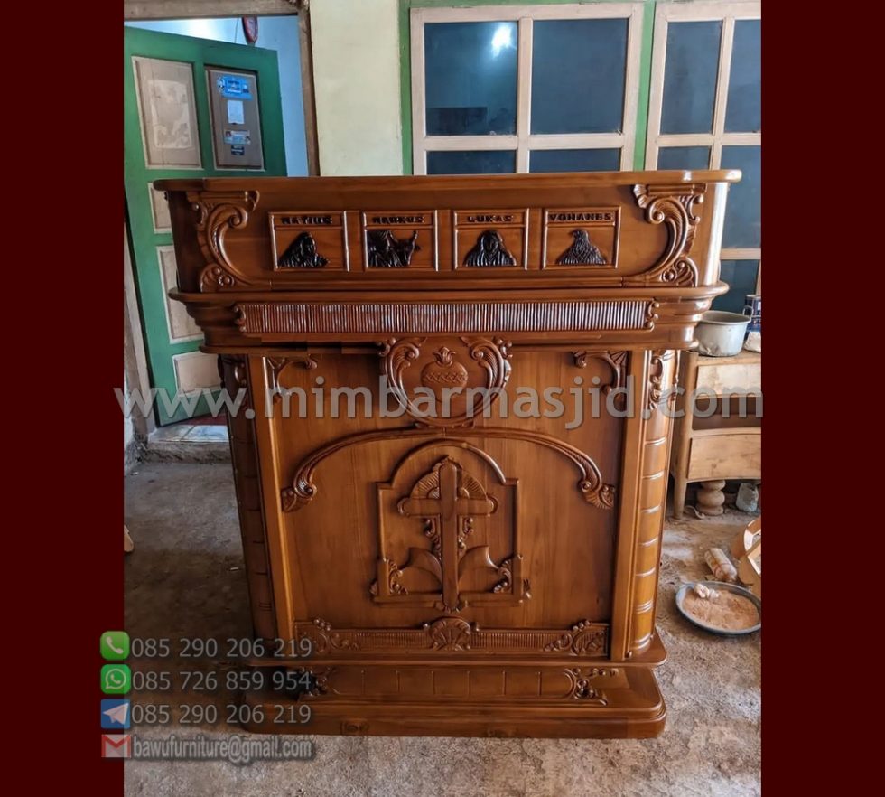 Mimbar Gereja Ukiran Kayu Model Terbaru Jepara Harga Murah | Mimbar ...
